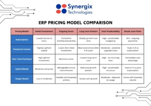 ERP Pricing Models: Complete Guide for 2025 - Synergix Technologies ERP ...